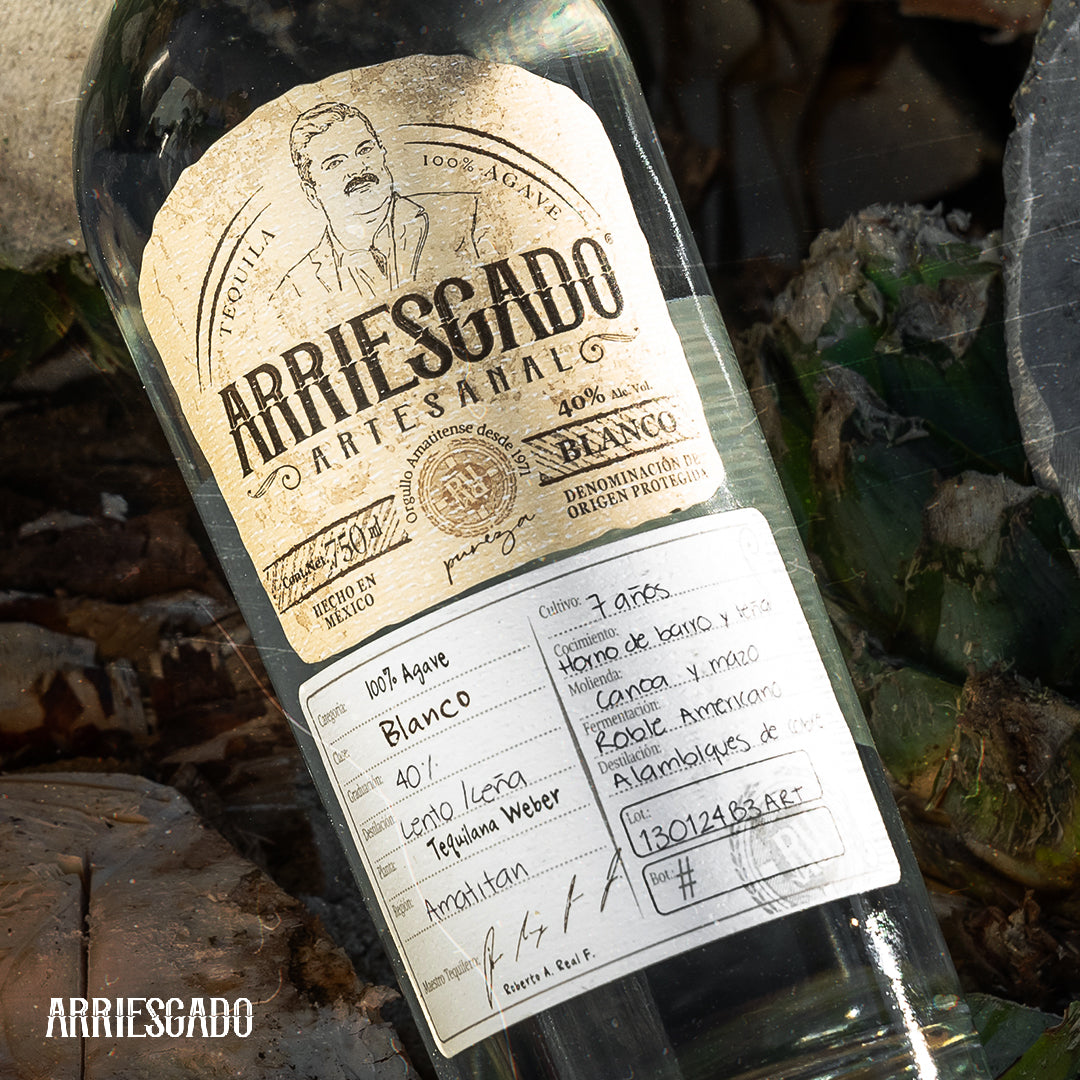 Tequila ARRIESGADO ANCESTRAL BLANCO 100% Agave - 750ml – El Búho Tequilas