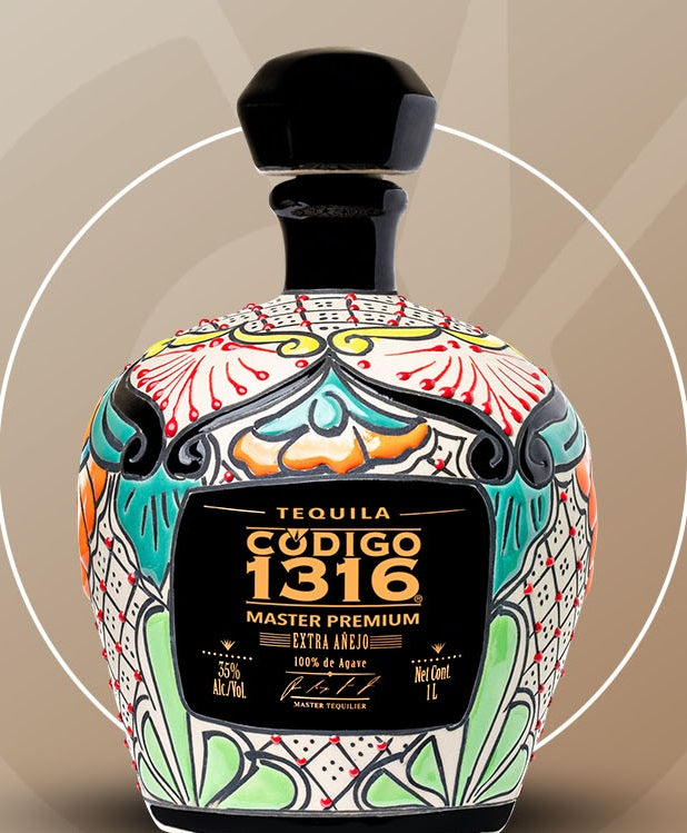Tequila Codigo 1316 Extra Añejo 100% Agave - 750ml Ed: Cerámica Bola ...