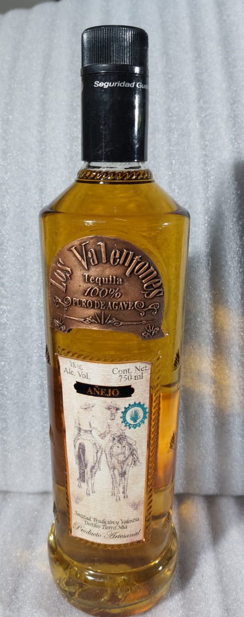 Tequila LOS VALENTONES añejo 100% Agave - 750ml – El Búho Tequilas