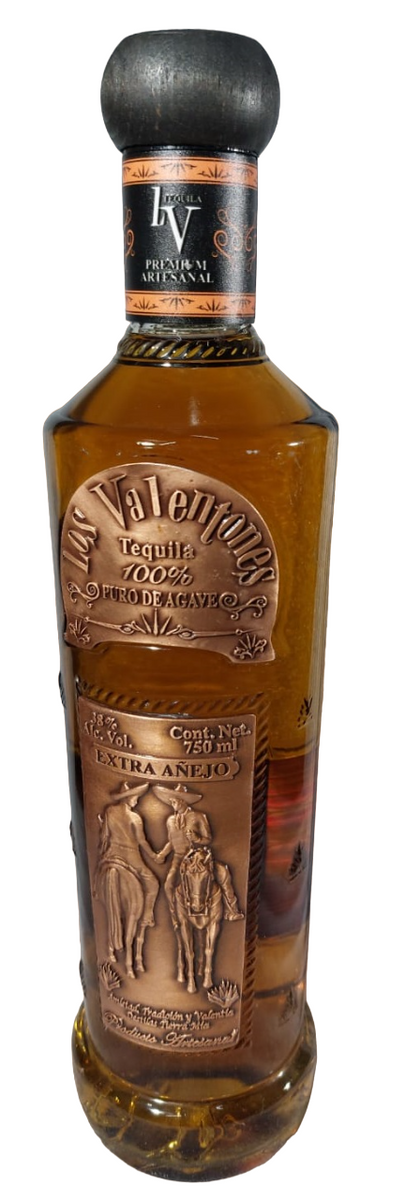 Tequila LOS VALENTONES extra añejo 100% Agave - 750ml – El Búho Tequilas