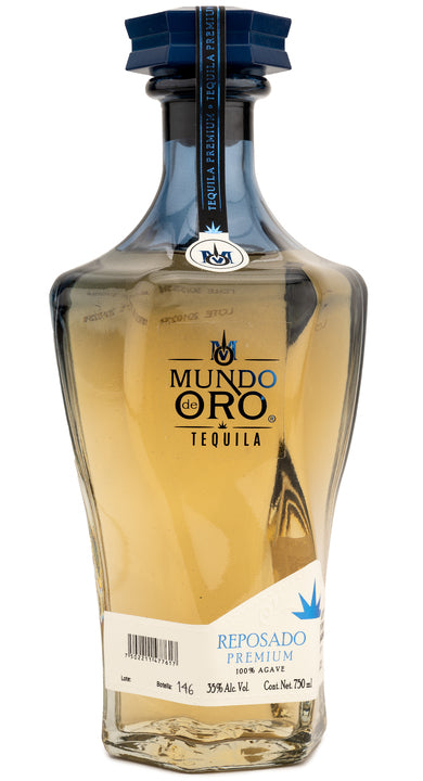 Tequila MUNDO DE ORO Reposado 100% Agave- 750ml – El Búho Tequilas